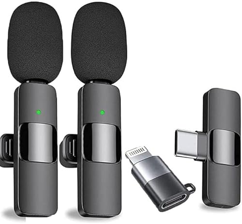 K9 Wireless Collar Microphone Dual Lapel Lavalier Omnidirectional Mic ...