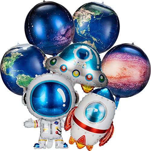 8 Pieces Galaxy Space Balloons Large Outer Space Cartoon Balloons ...