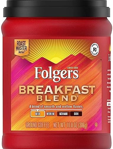 Folgers Breakfast Blend Ground Coffee, Mild Roast, 10.8 Ounce price in ...
