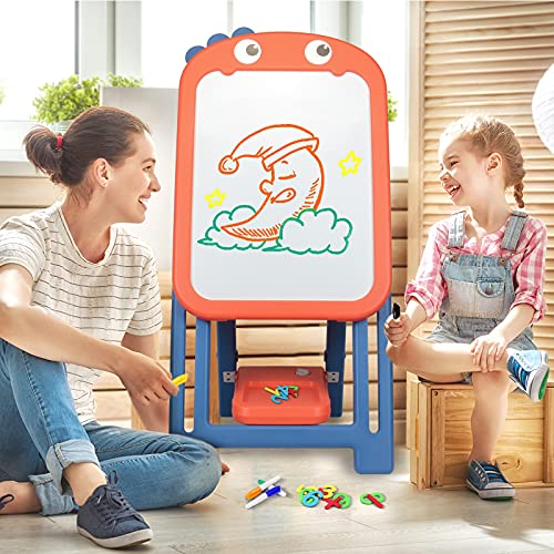 AMOSTING Adjustable Easel for Kids,Portable Kids Easel Magnetic Dry ...
