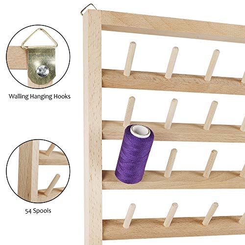 SAND MINE 2 Pack 54-Spool Thread Rack, Wall-Mounted Thread Holder ...