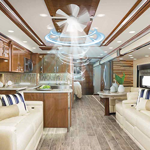 Rv Vent Fan 6 Inch RV Fan Blade With 12V - White Replacement Camper Fan ...