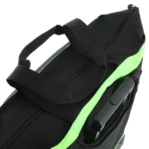 RAVE Carry-on Luggage Rolling Shopper Tote, Black and Lime | Pricepulse