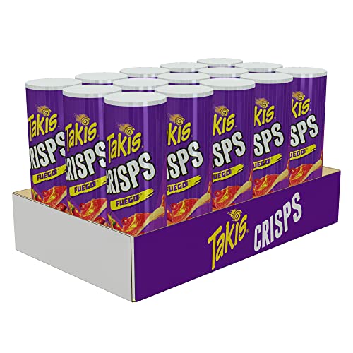 Takis Crisps Fuego Spicy Potato Crisps, Chili Pepper Lime Flavored ...