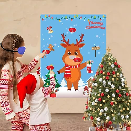 Christmas Party Games for Kids Adults Family Pin The Nose On The ...