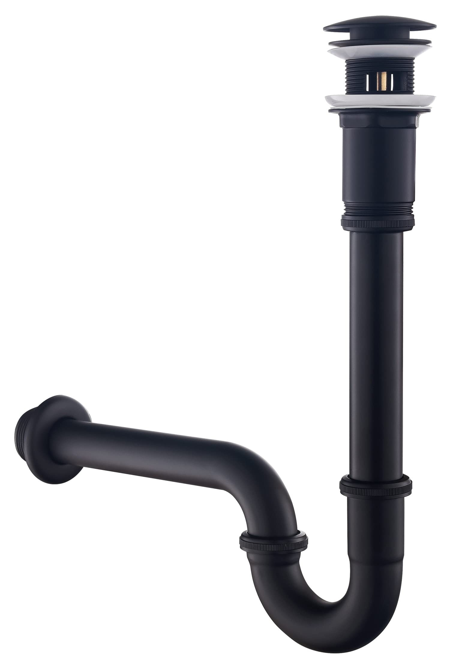 Mua Set - Siphon with Drain Fitting with Overflow for Sink Black Matt ...