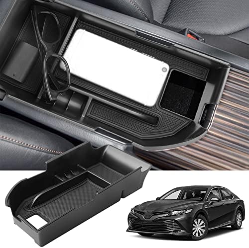 Salusy Center Console Armrest Storage Box Insert Organizer Tray ...