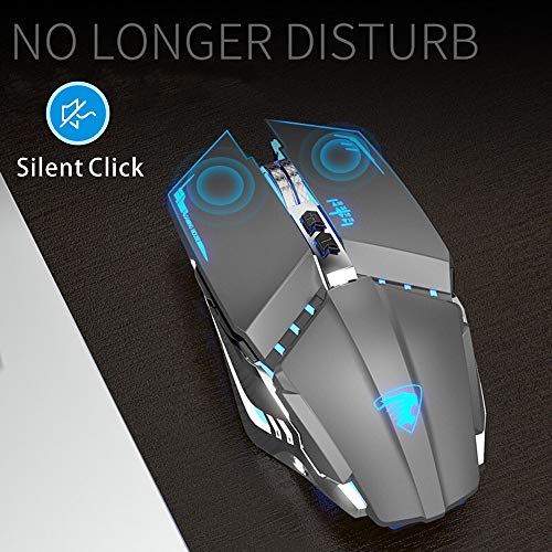 TENMOS T12 Wireless Gaming Mouse Rechargeable, 2.4G Silent Optical ...
