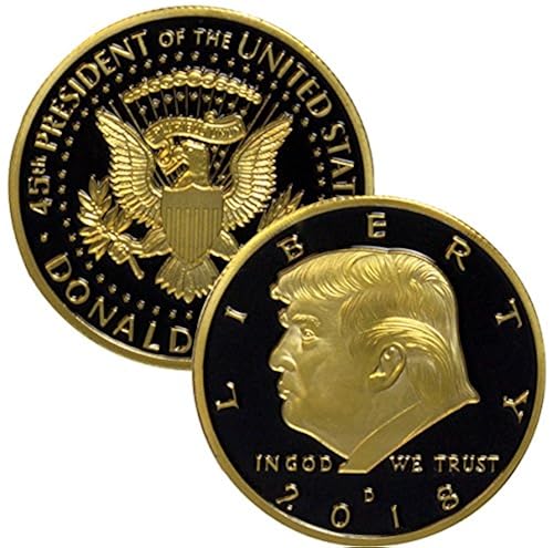 Aizics Mint Trump Coin; 2018 Donald Trump Large Black & Gold Eagle ...