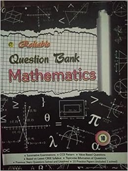 Amazon.in: Buy RELIABLE QUESTION BANK MATHEMATICS CLASS 10 EDITION 2017 ...