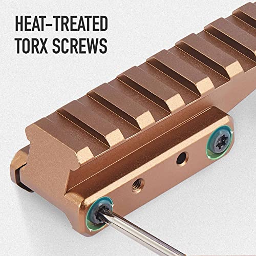 HIRAM Picatinny Optics Riser Mount, 8 Slot Red Dot Sight Riser Mount ...