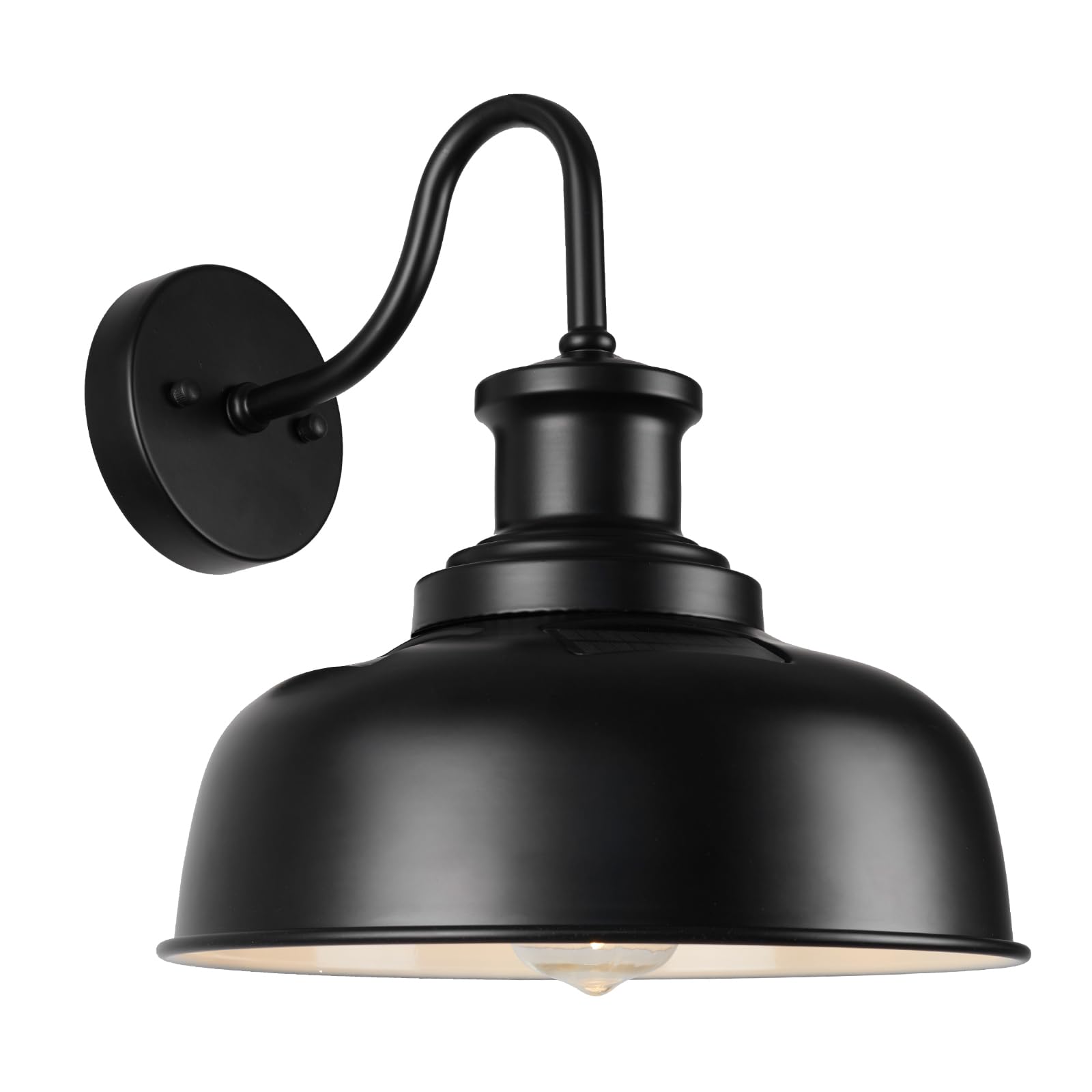 Diyel Solar Barn Light for Outside, Gooseneck Outdoor Wall Lights Solar ...