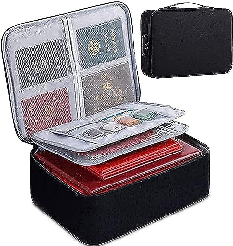 Oxford Document Organizer with Safe Code Lock,Storage Pouch Credential ...