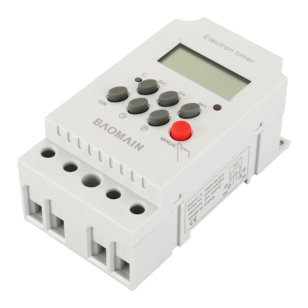 Mua Baomain Timer Switch KG316T-II 220V DIN-Rail LCD Micro-Computer Electric Power Time ...
