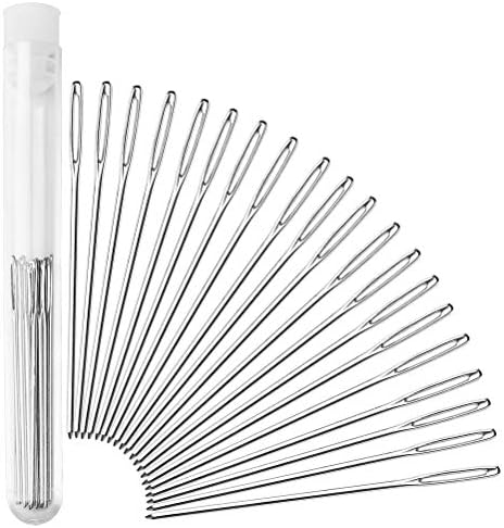 Hugesavings 20 Pieces 2 Inch Large-Eye Blunt Needles, Tapestry darning ...