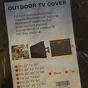 Amazon.com: Outdoor TV Cover 40'' - 43'' with Scratch Resistant Liner ...
