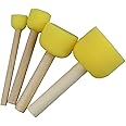 Amazon.com: 20 pcs Round Sponges Brush Set, 4 Sizes Paint Tools for Kids