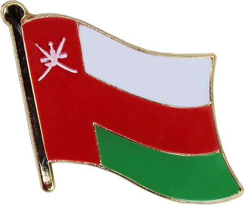 Oman Flag Die-struck Metal Single Lapel Pin with Butterfly Clasp ...