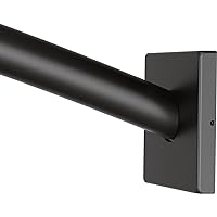 Amazon.com: Moen Triva Matte Black 5-Foot Curved Fixed Mount Shower ...