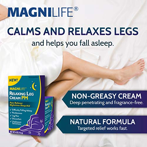 MagniLife Relaxing Leg Cream PM, Deep Penetrating Topical for Pain and ...