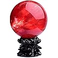 Amazon.com: GYKLE Red Obsidian Ball with Stand, 4 Inch Natural Red ...