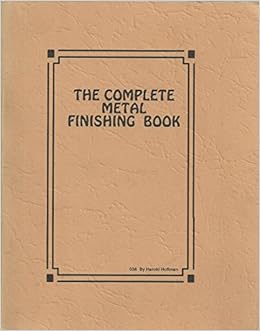 Amazon.com: The complete metal finishing book: Hoffman, Harold: Books