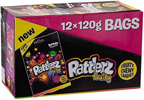 Bazooka Candy Brands Rattlerz Fruity Chewy - 120 gms (pack of 12) price ...