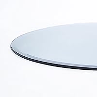 Amazon.com: 18" Round Glass Table Top 1/2" Thick 1" Beveled Edge9 ...
