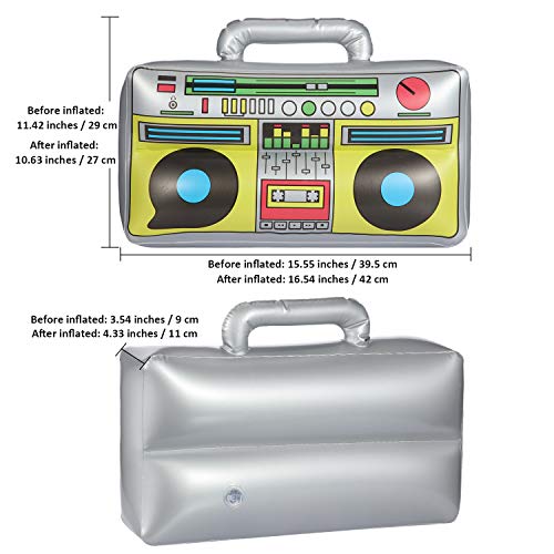 Inflatable Boombox 16.5 Inches Inflatable Boom Box 80s 90s Party ...
