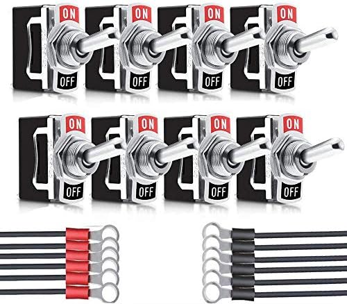 RUNCCI-YUN 8 pieces 12 V rocker switch, car rocker switch, 12 volt ...