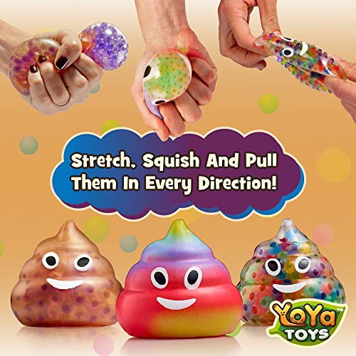 YoYa Toys Beadeez Poop Stress Relief Balls (Set of 3) - Anxiety Relief ...