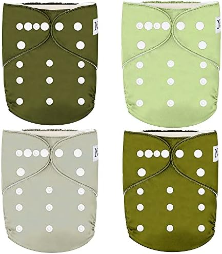 Shades of Jade 4-Pack Cloth Pocket Diapers with 4 Bamboo Inserts price ...