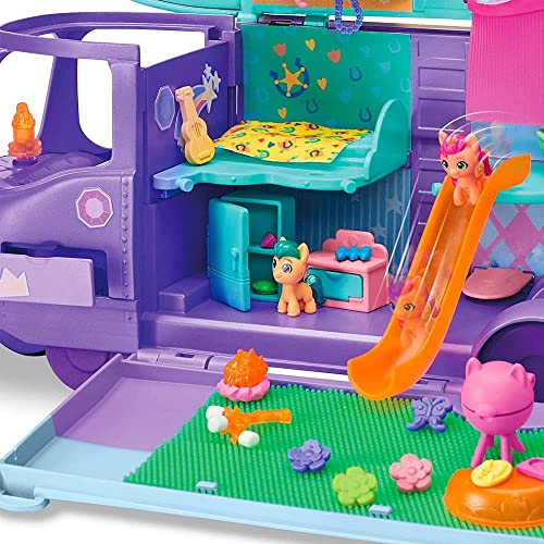 My Little Pony Playset Mini World Magic Mare Stream, Buildable Trailer Camper Van, Mini Toys For ...