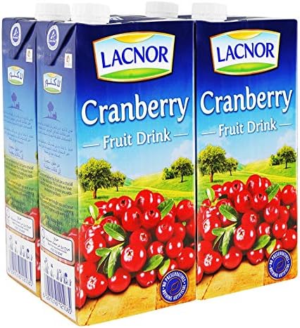 Lacnor Essentials Cranberry Fruit Drink - 1 Litre (Pack Of 4) price in ...