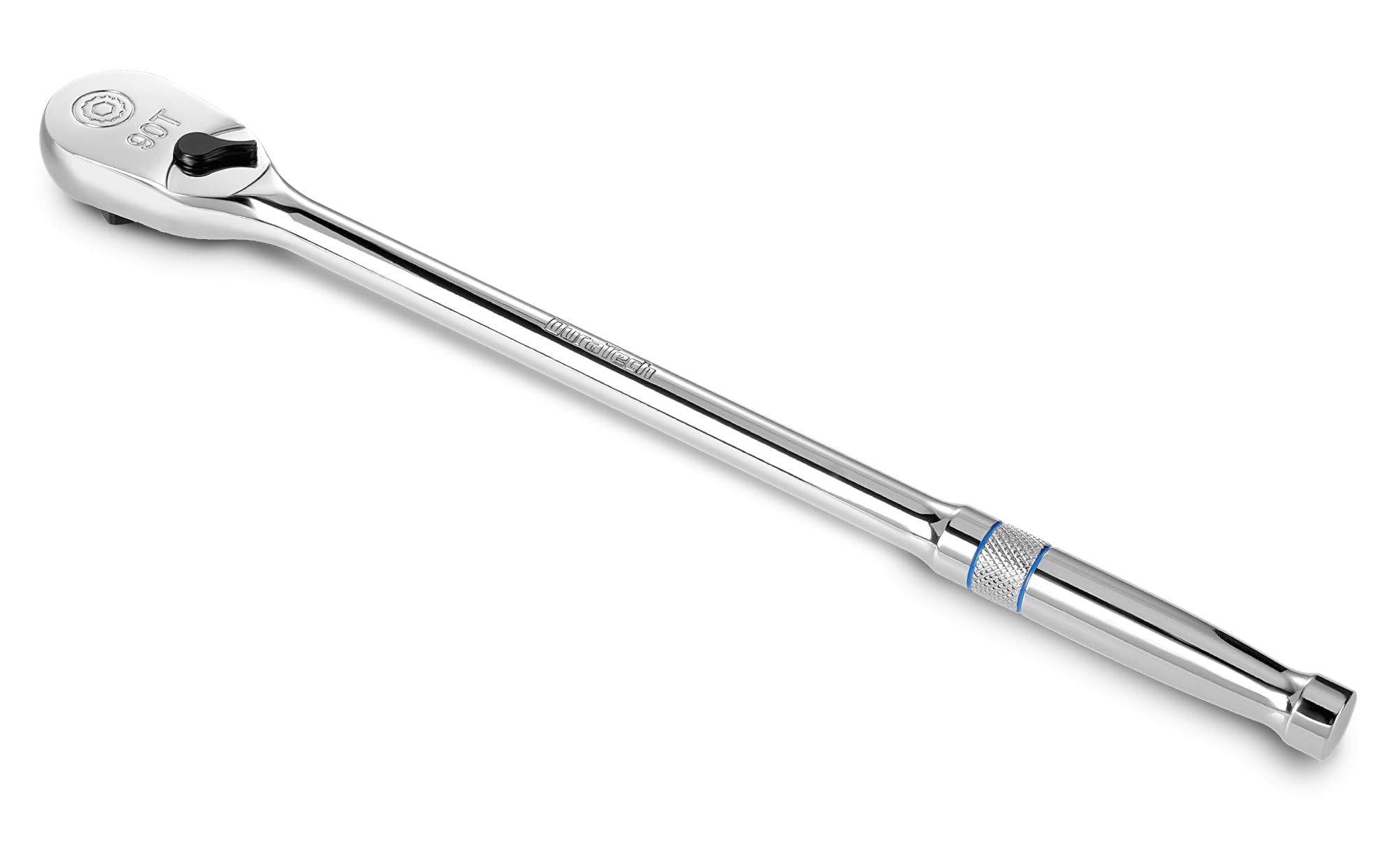 DURATECH Extra Long Handle 1/2-Inch Drive Ratchet, 90-Tooth Ratchet ...