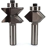 MLCS 7733 60-Degree Woodworking Edge Banding Tongue and Groove Set, 1/2 ...