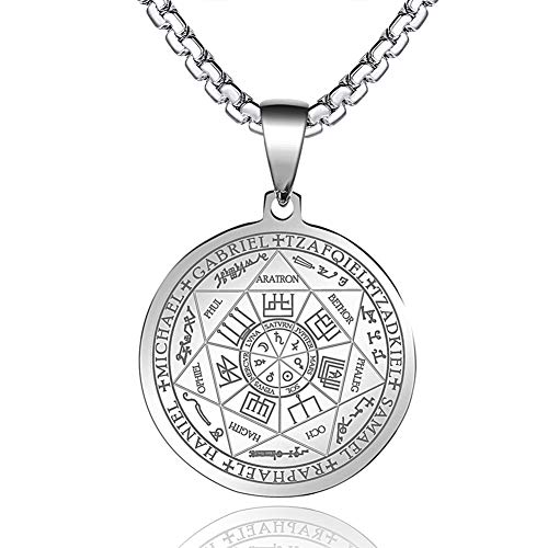 FLYUN Seal Of The Seven Archangels Necklaces, St Michael Necklace For ...