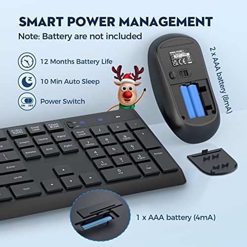 Wireless Keyboard And Mouse Combo Colikes 2 4g Usb Cordless Mouse And Keyboard 3 Level Dpi