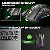 AAJO Wireless Gaming Mouse, USB Mouse Gaming with Honeycomb Shell, RGB ...