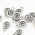 Amazon.com: 25 Silver Round Swirl Charm 11x8mm (NS785) : Arts, Crafts ...