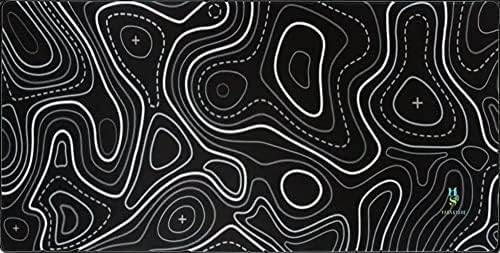 Extended Large Gaming Mouse Pad 100 X 50 cm XXL Full Desk Black Graphic ...