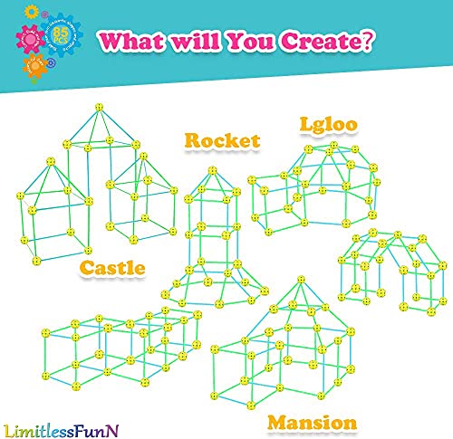 LimitlessFunN Kids Fort Building Kit STEM Creative Fort Builder For 5 limitlessfunn-kids-fort-building-kit-stem-creative-fort-builder-for-5