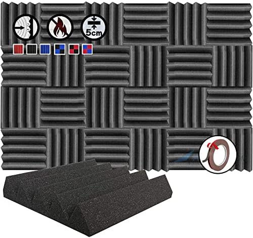 Arrowzoom 24 Acoustic Panels Wedge Sound Absorbing Acoustic Treatment ...