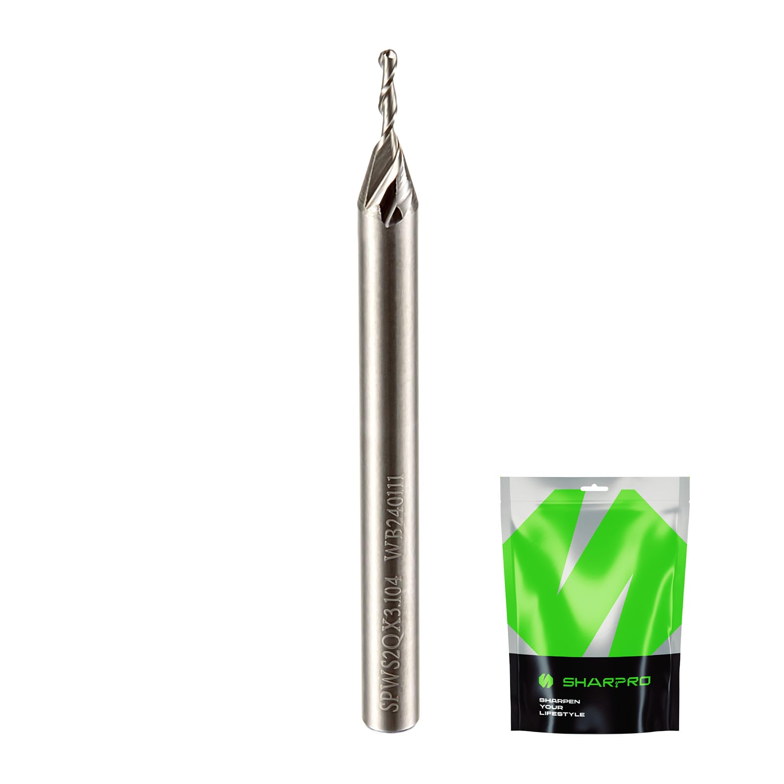 SHARPRO 1MM Ball Nose CNC Router Bits 1/8 Inch Shank, Carbide Ballnose ...