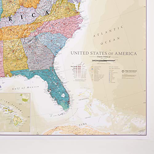 Maps International Giant Classic USA Mega-Map - Map of The United ...