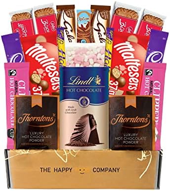 The Happy Food Company Lindt Luxury Hot Chocolate Powder Gift Set ...