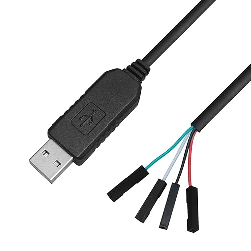 1 Meter USB to TTL Serial Port Cable RS232 0.1 Inch 4 Pin Female 3.3V ...