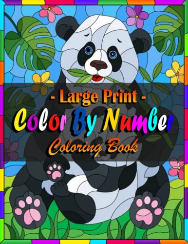 Large Print Color By Number Coloring Book: Easy Large Print Color By ...