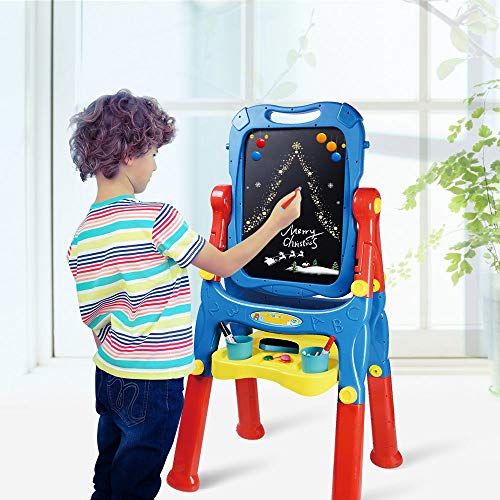 AMOSTING Kids Easel,Easy to Assemble Learning Toys Easel for Kids with ...
