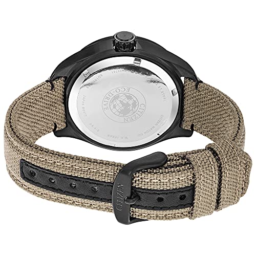 Citizen Men's Eco-Drive Weekender Garrison Field Watch, in Stainless Steel with Khaki Nylon ...